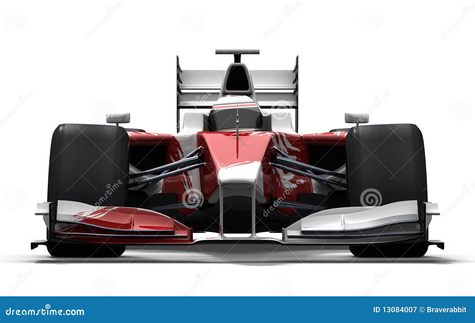 Race car - red and white stock illustration. Illustration of ...