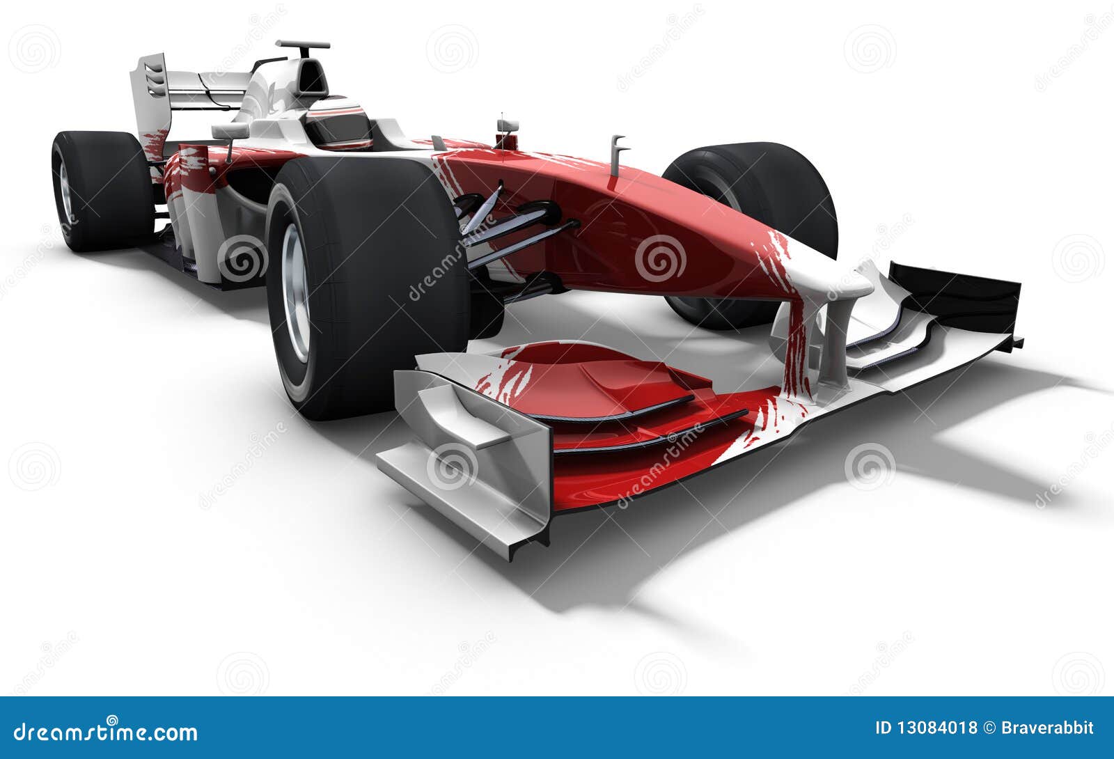 Race car - red and white stock illustration. Illustration of racecar ...