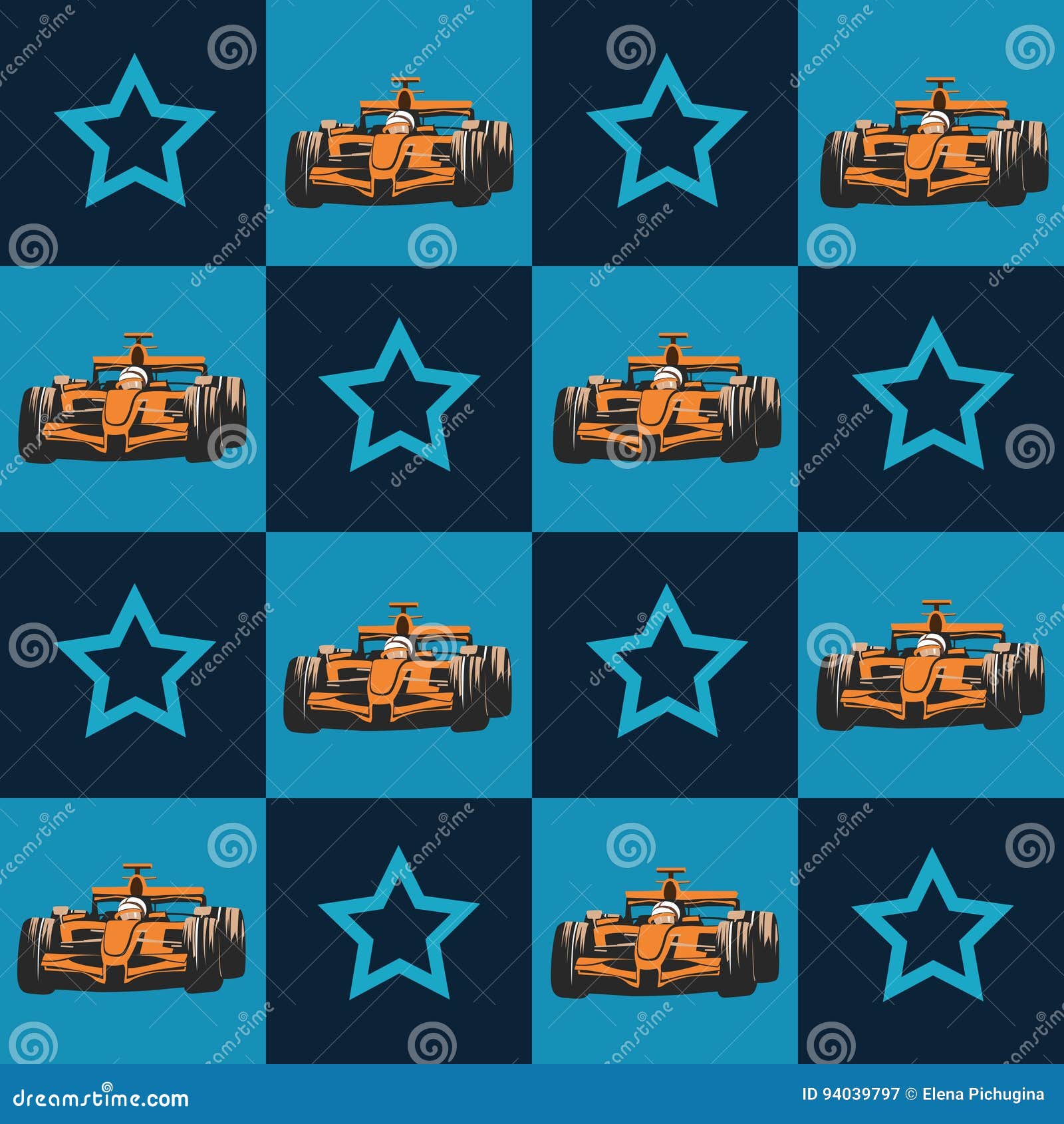 Race car and star. Pattern stock vector. Illustration of extreme - 94039797