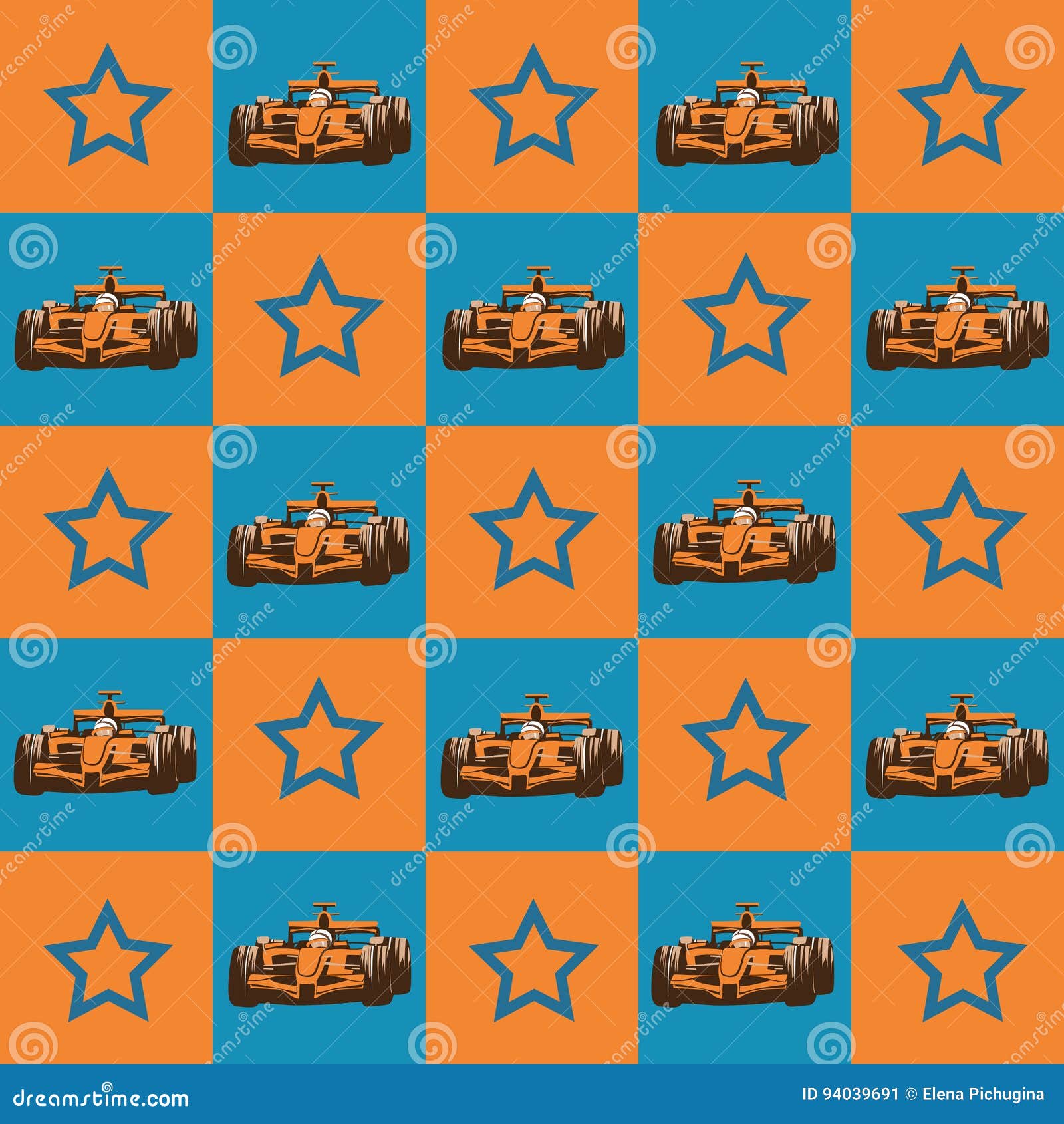 Race car and star. Pattern stock vector. Illustration of sign - 94039691