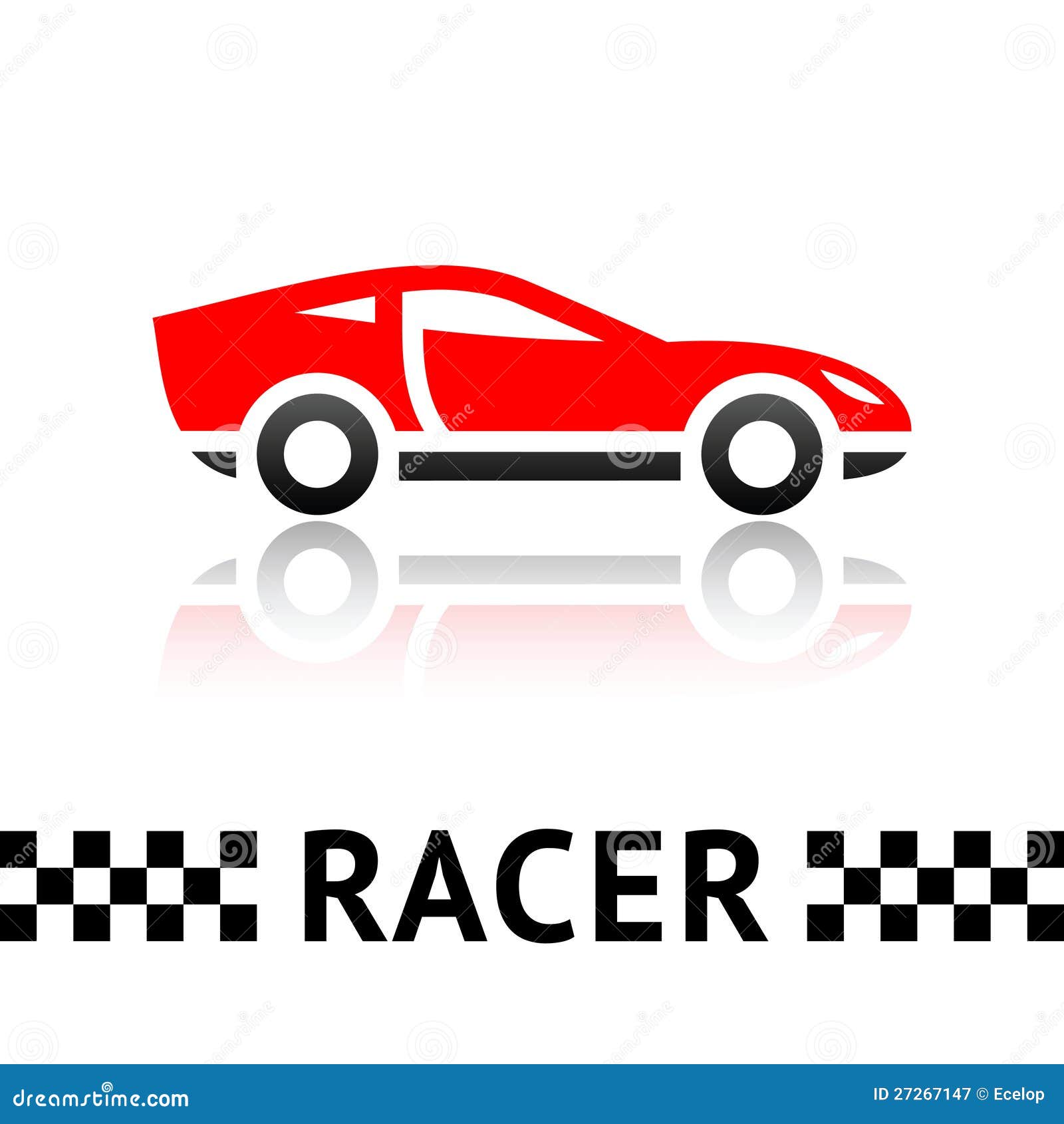 Race car symbol stock vector. Illustration of pattern - 27267147