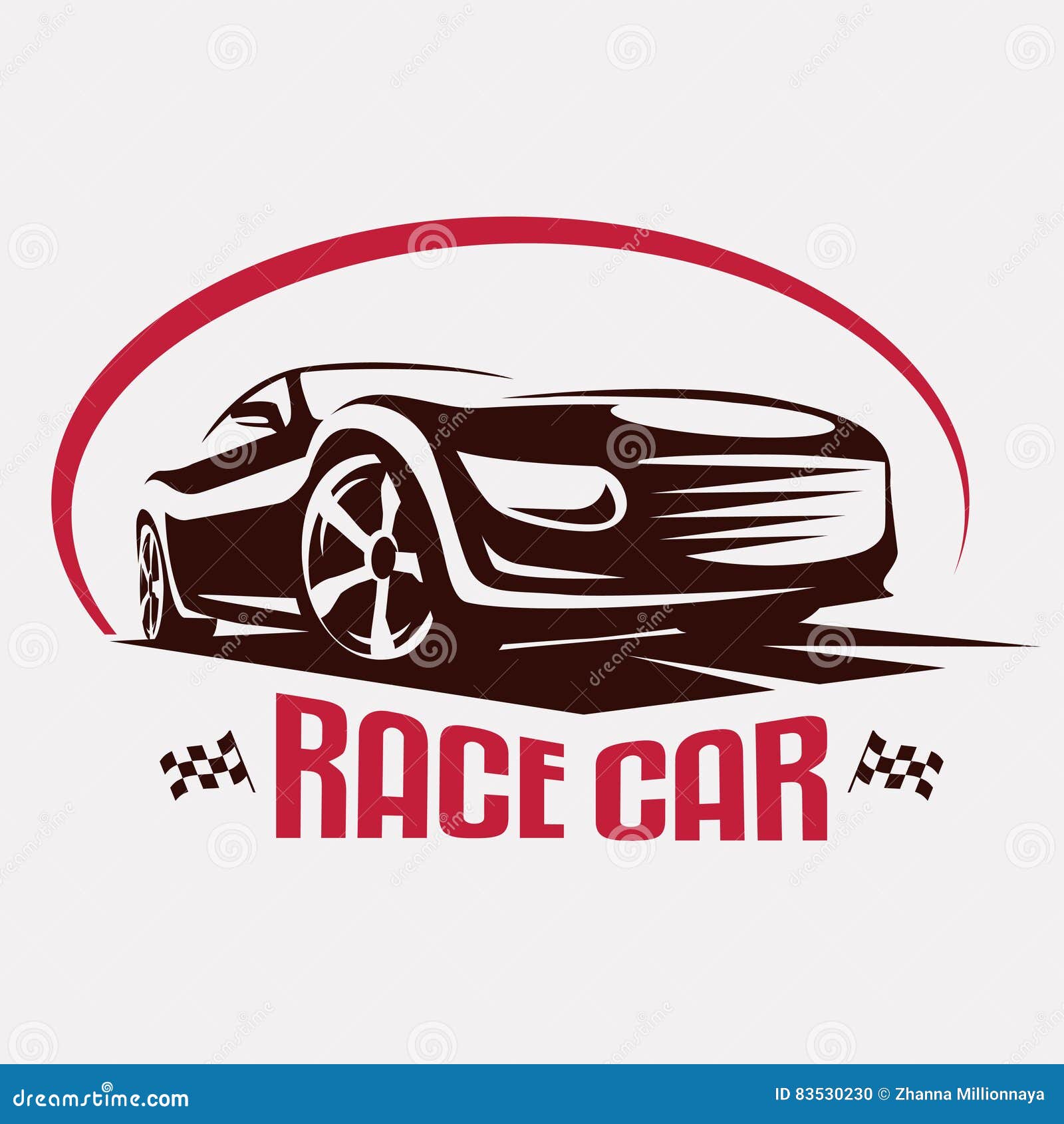 Race Car Symbol Logo Template Stock Vector - Illustration of label ...