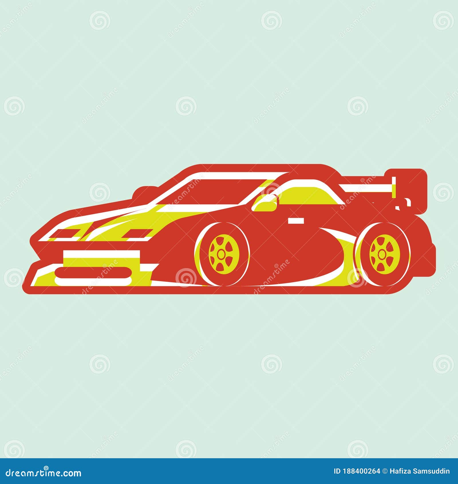 Race Car. Vector Illustration Decorative Design Stock Vector ...