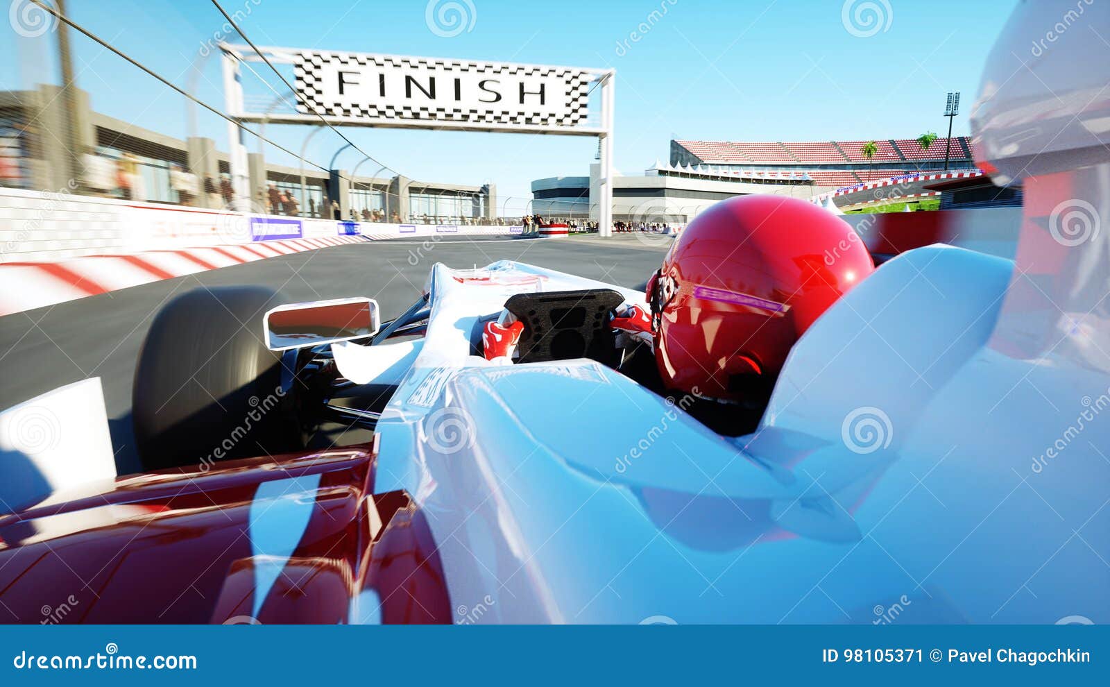 Race Car. Very Fast Driving. 3d Rendering. Stock Illustration ...