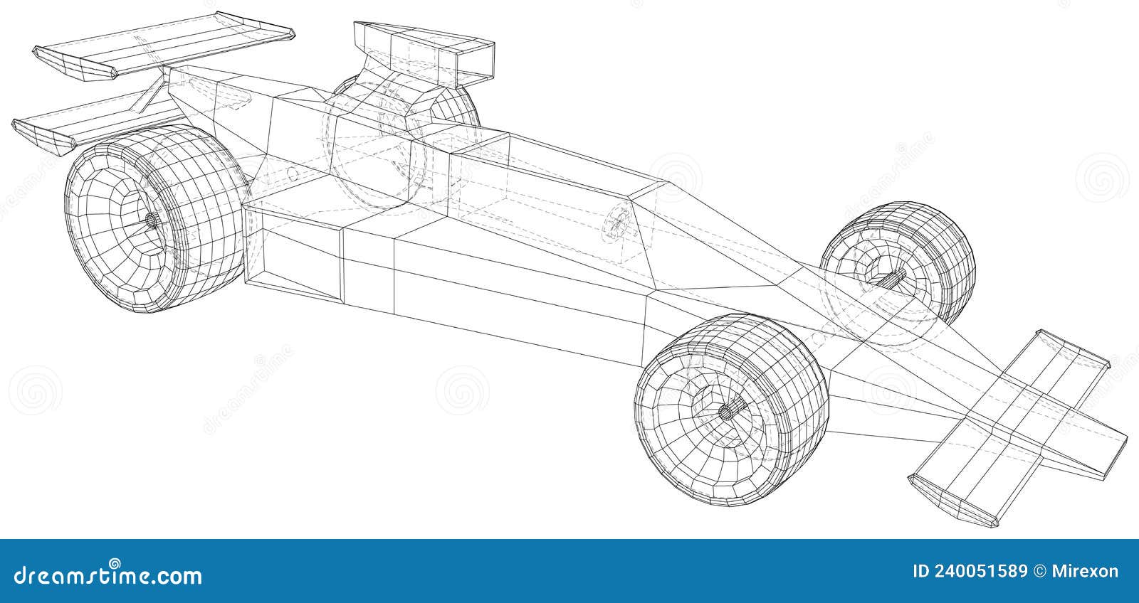 Race Car. Wire-frame. EPS10 Format. Abstract Drawing. Stock Vector ...