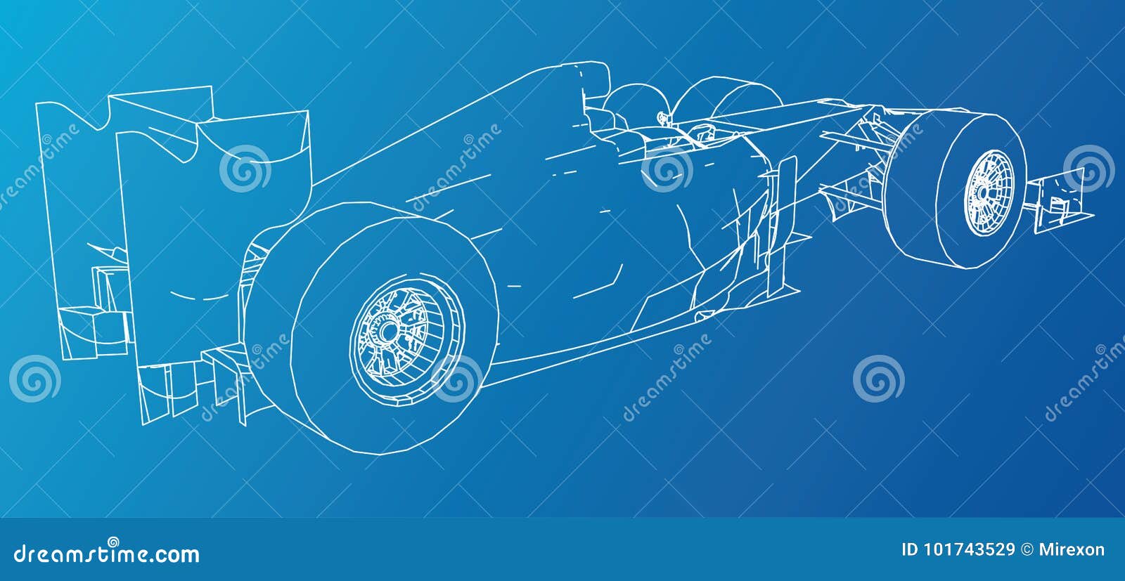 Race Car. Wire-frame. EPS10 Format. Vector Created of 3d. Stock Vector ...