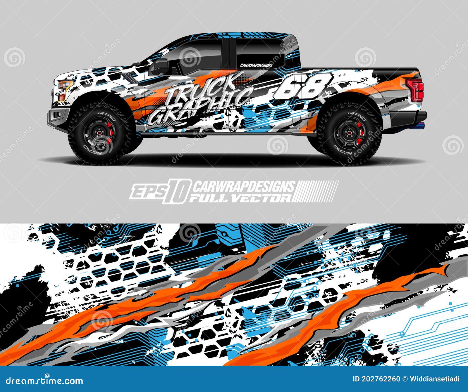 Vehicle Decal Wrap Design Cargo Van Vector. Graphic Abstract Wave ...