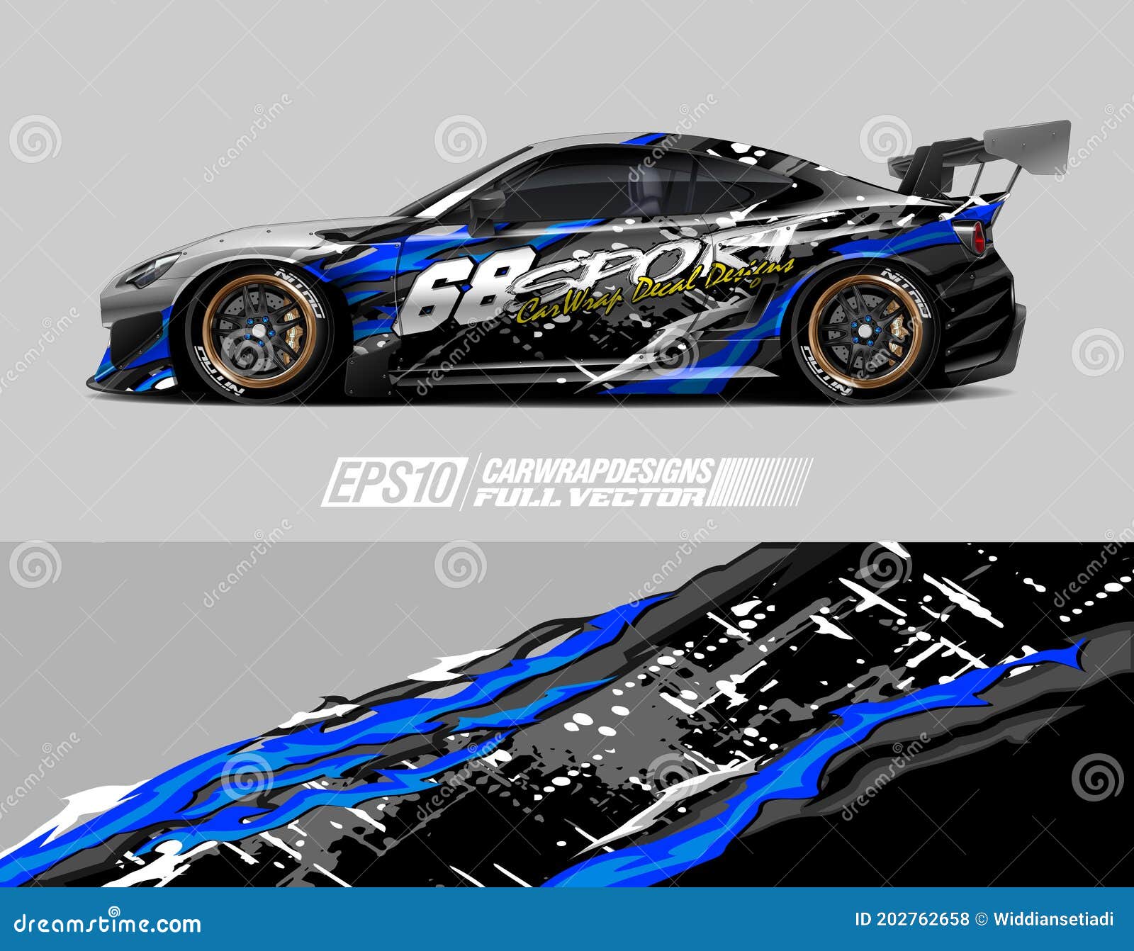 Race Car Wrap Decal Designs Vector Illustration | CartoonDealer.com ...