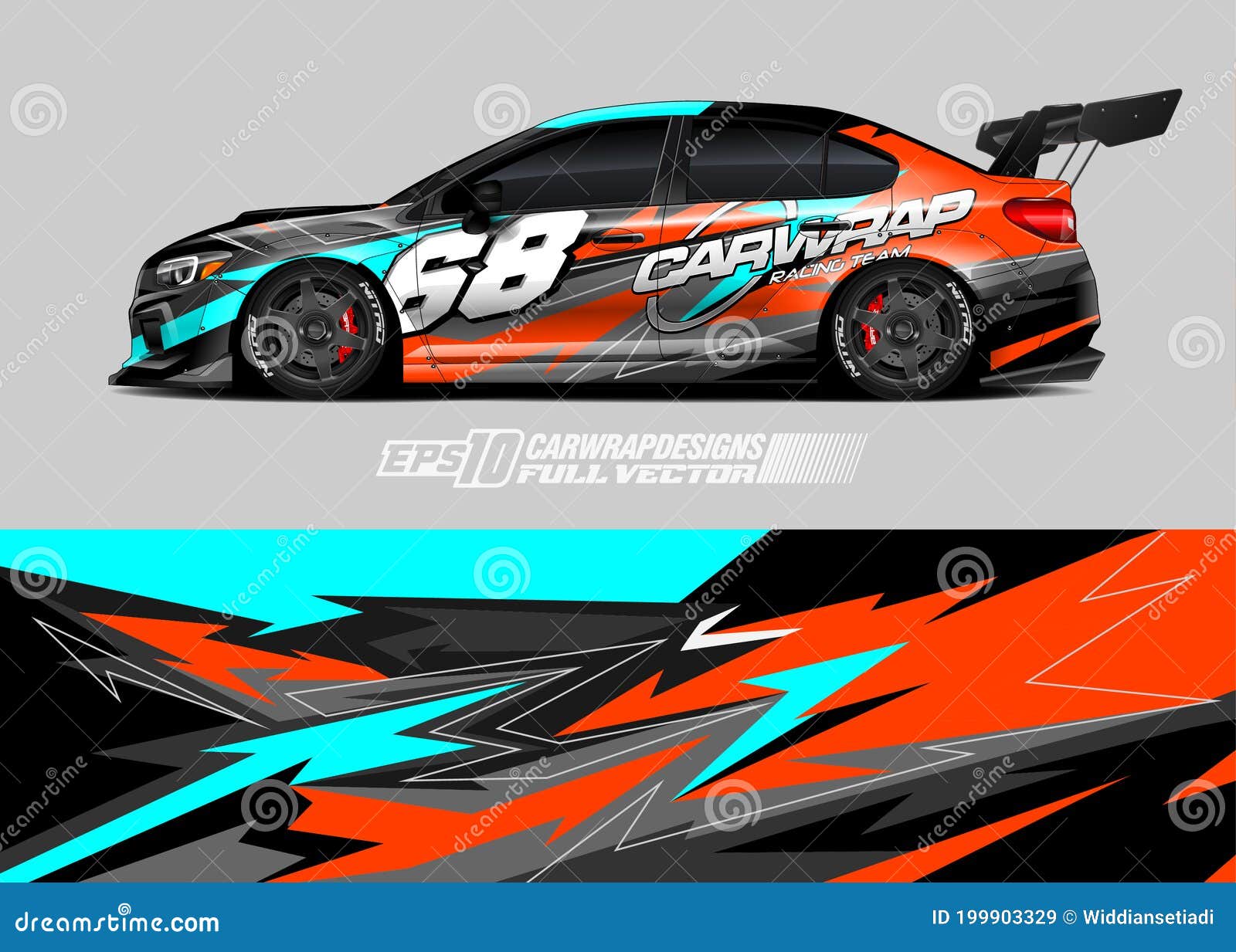 Race Car Wrap Design. Abstract Sport Background Stock Vector ...