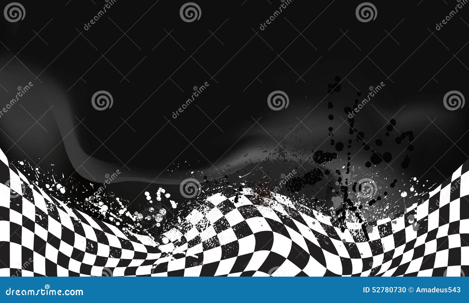 You Win Race & Get Checkered Flag At Finish Line Vector Illustration ...