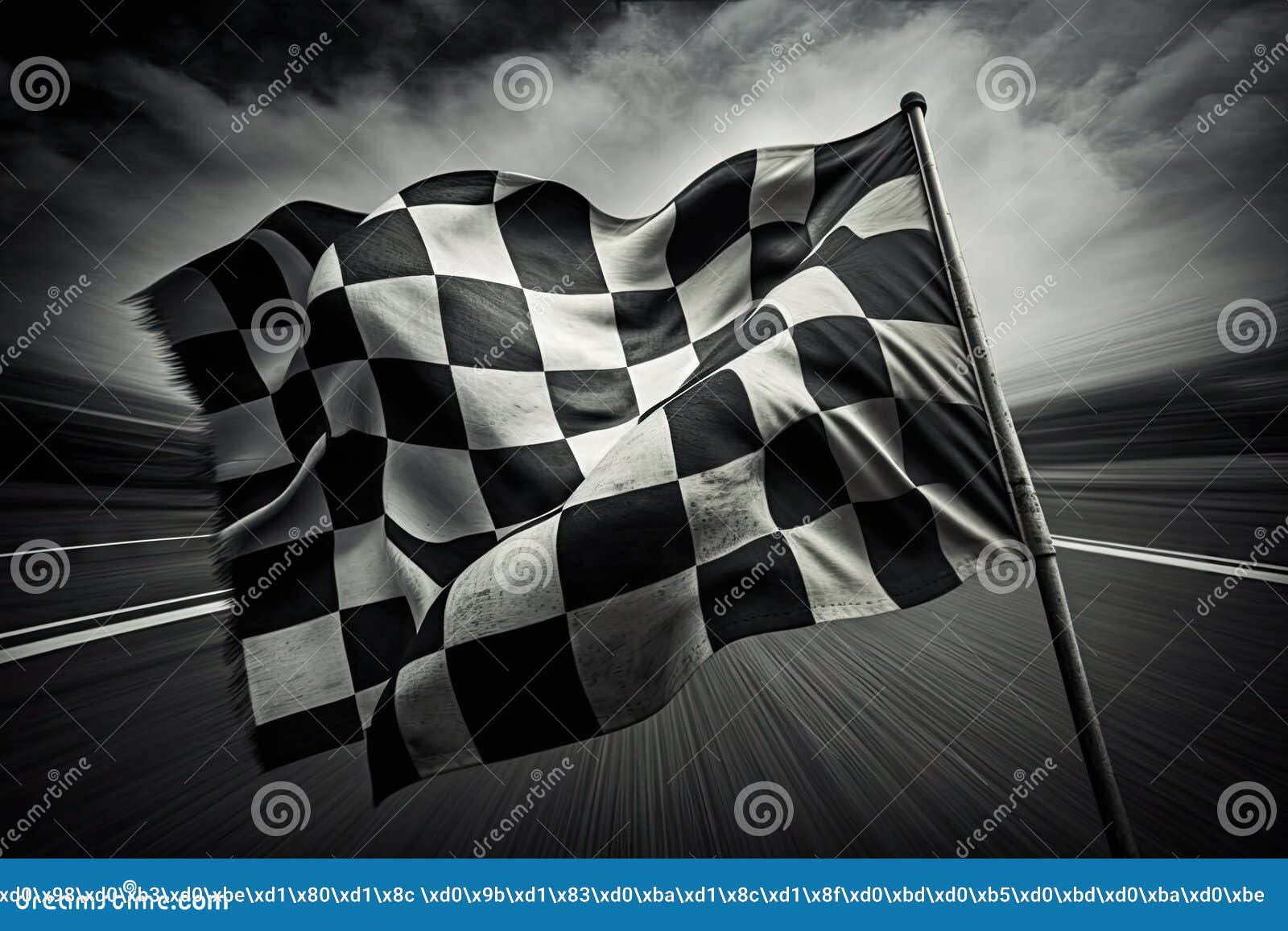 Race Chequered Flag at a Competition. Ai Generative Stock Illustration ...