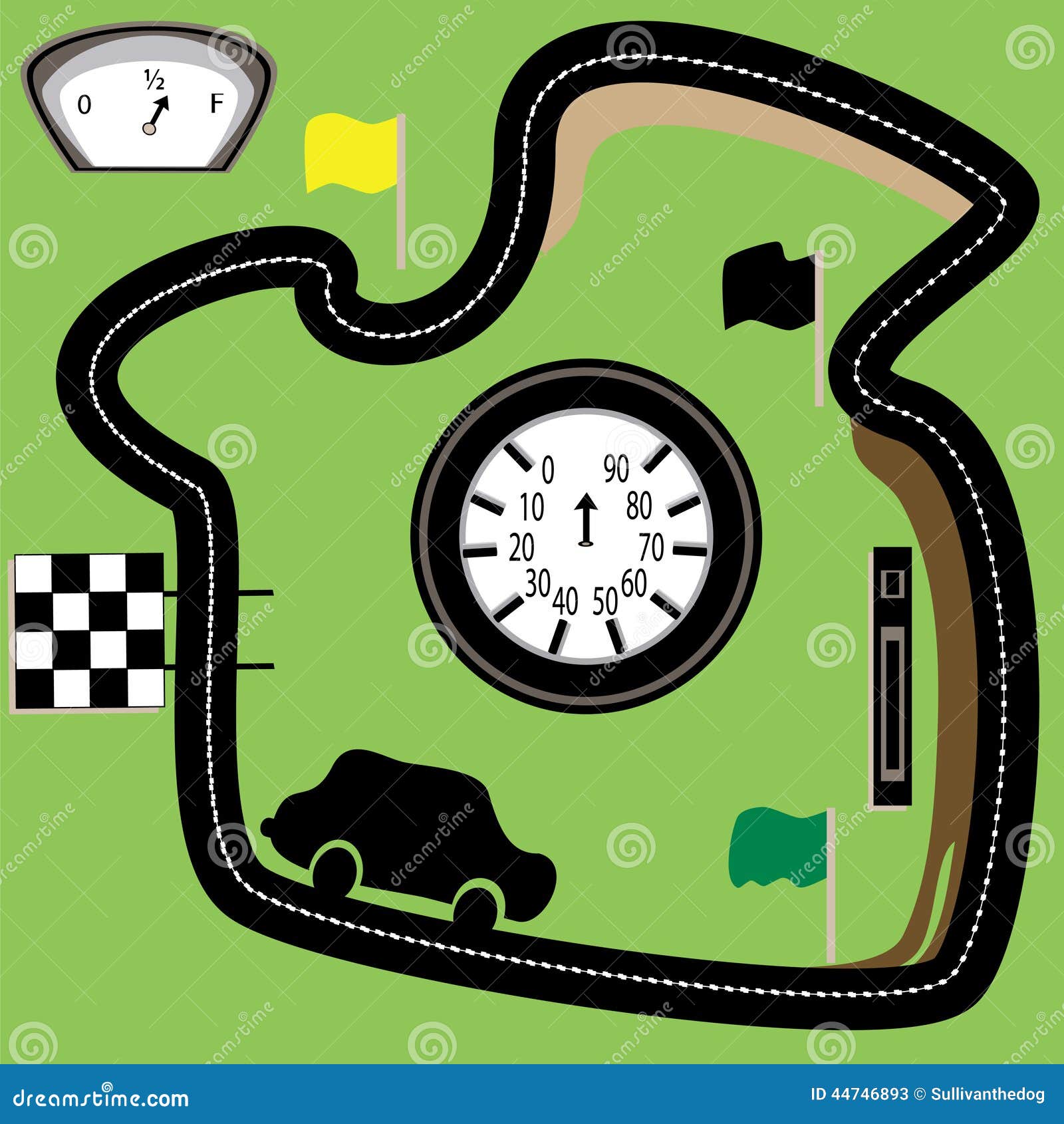 Race circurt. stock vector. Illustration of pits, business - 44746893