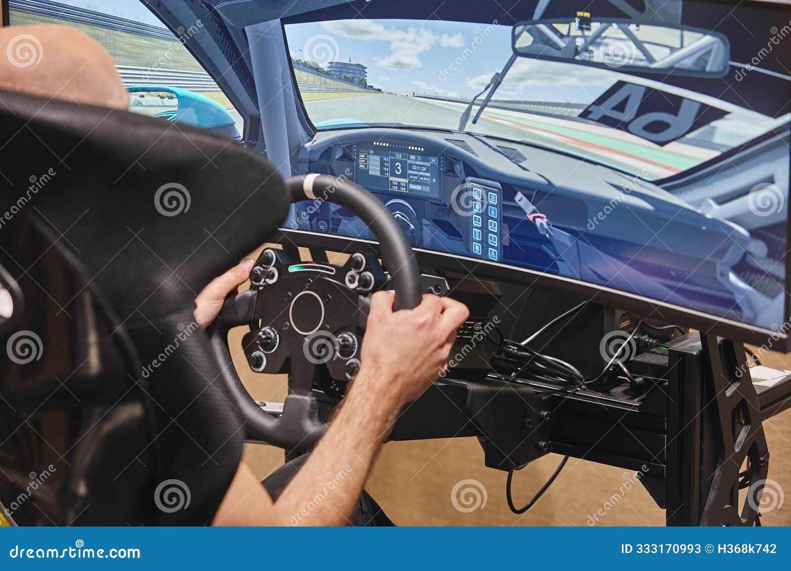 Simulator Control Of The Ship, Marine Vessel.. View Of The Cockpit ...