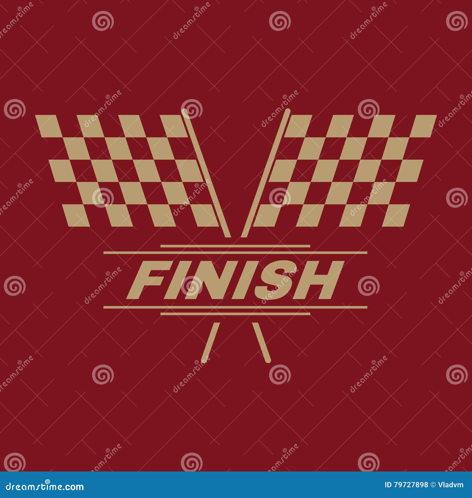 The Race Flag Icon. Finish Symbol Stock Vector - Illustration of ...
