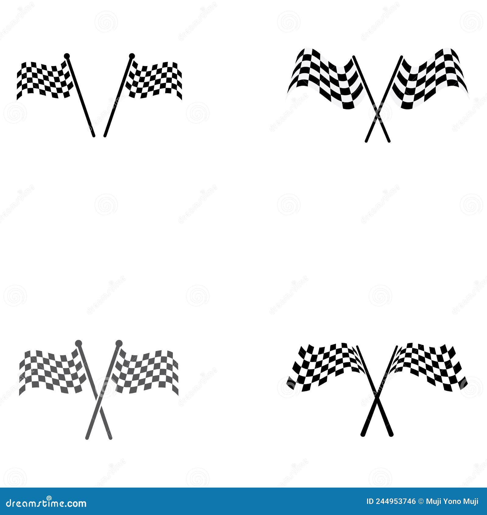 Race Flag Icon, Simple Design Illustration Vector Template Stock ...