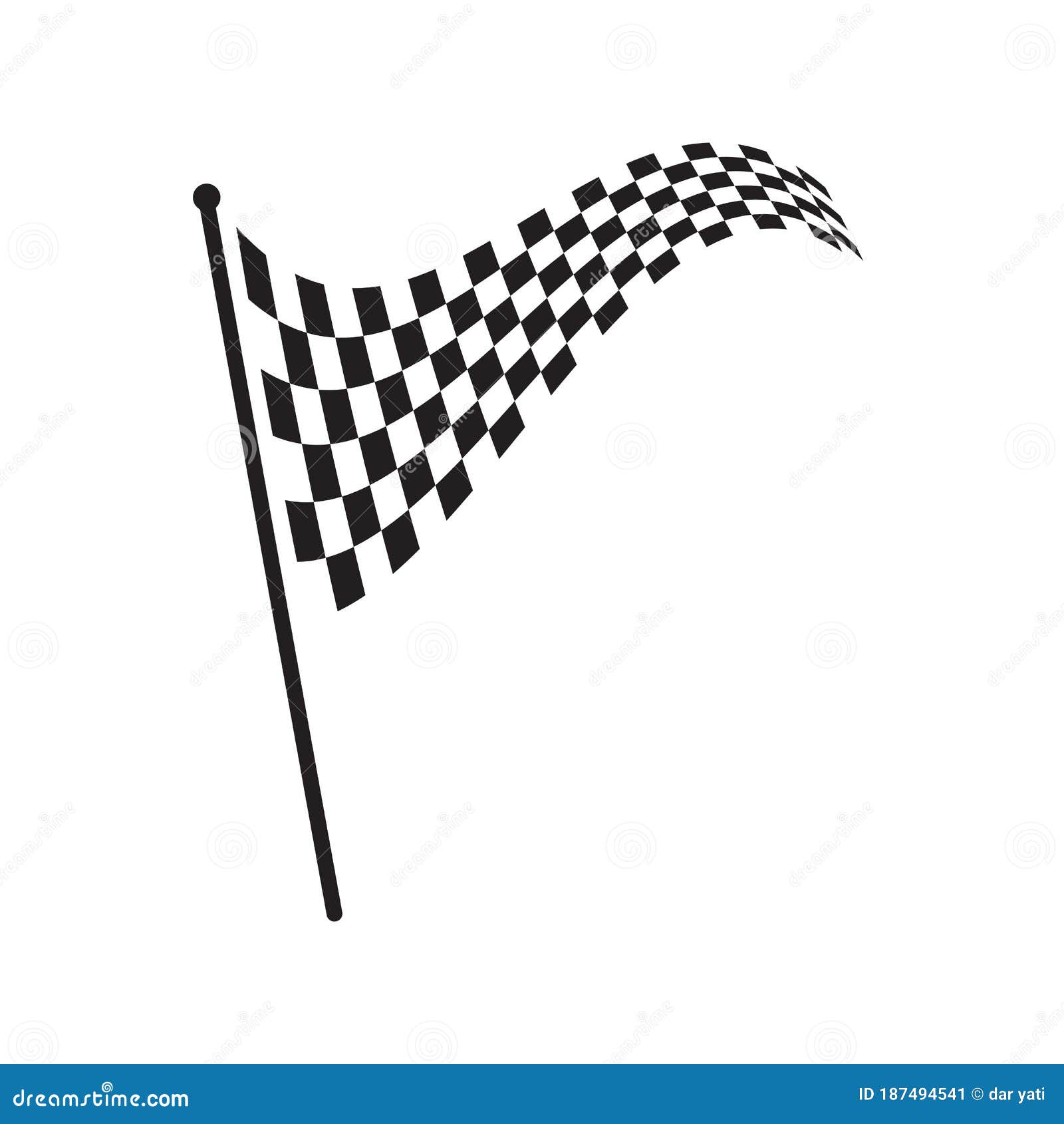 Race Flag Icon, Simple Design Race Flag Logo Stock Vector ...