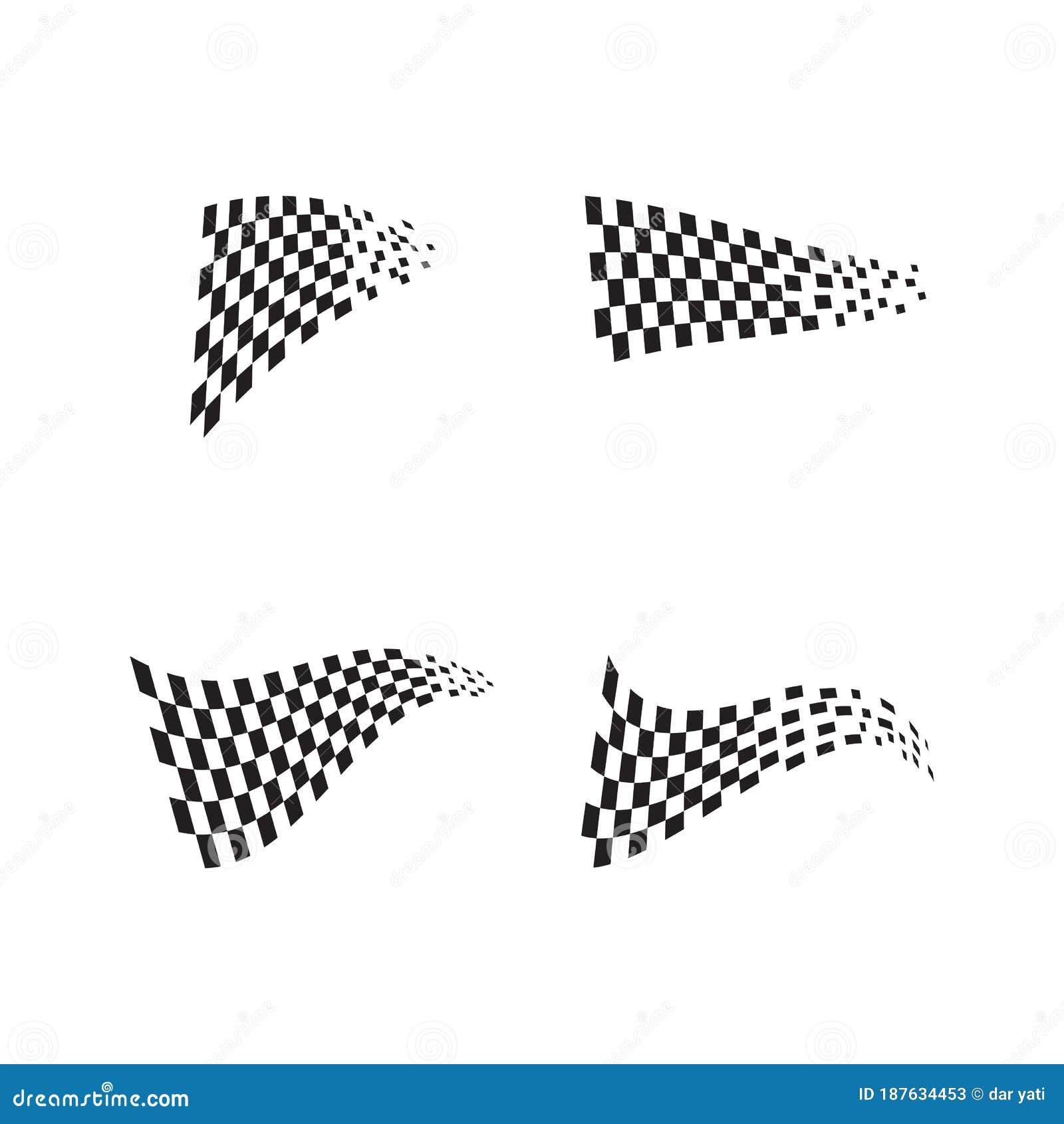 Race Flag Icon, Simple Design Race Flag Logo Stock Illustration ...