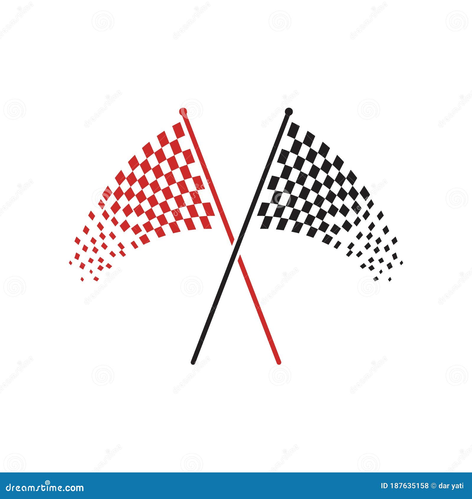 Race Flag Icon, Simple Design Race Flag Logo Stock Illustration ...