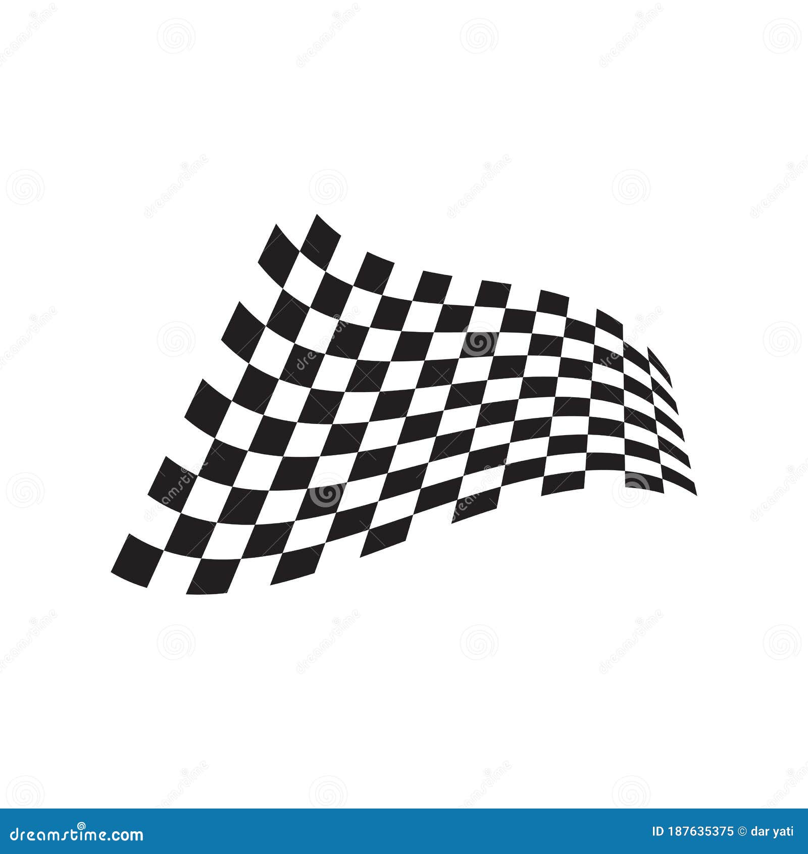 Race Flag Icon, Simple Design Race Flag Logo Stock Illustration ...