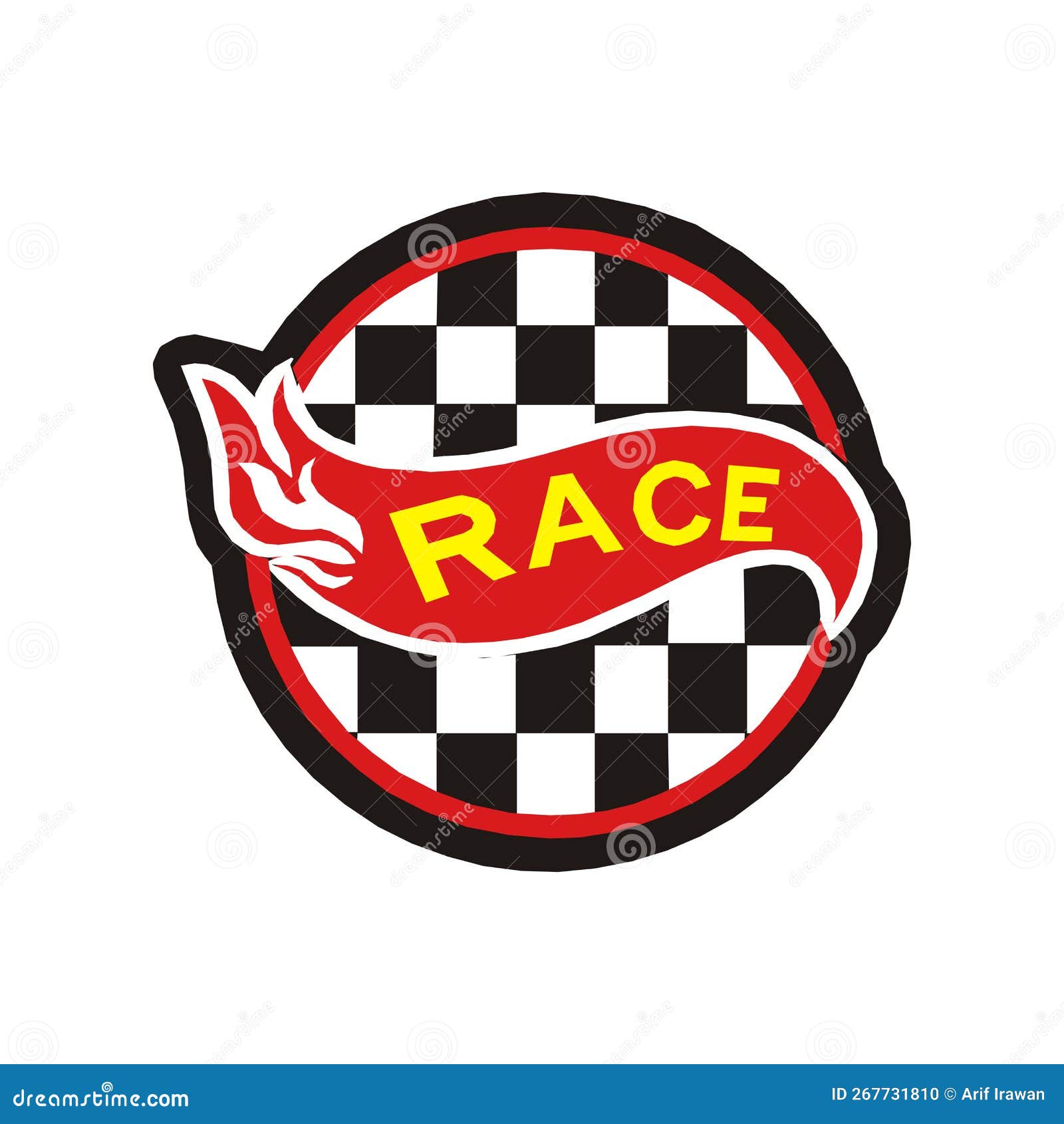 Race Flag Logo Design Template Emblem Sticker Stock Vector ...