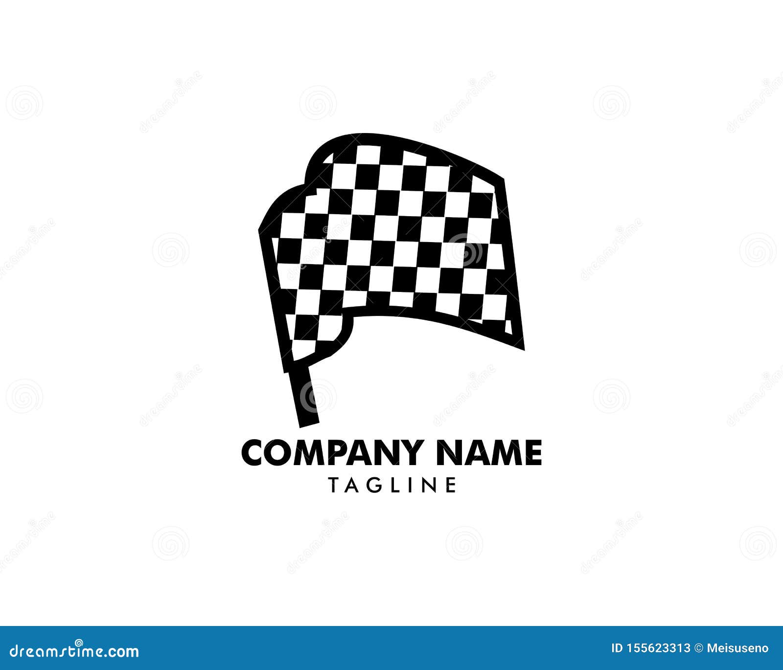 Race Flag Logo Design Vector Template Stock Vector - Illustration of ...
