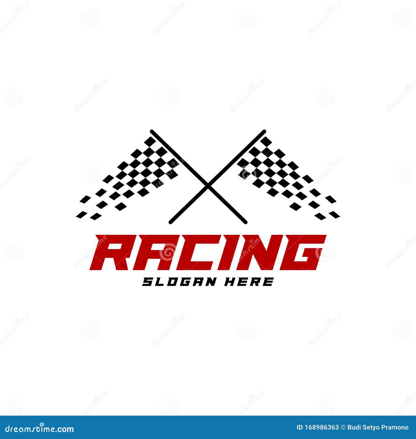 Race Flag Logo Icon, Racing Logo Concept, Modern Simple Design ...