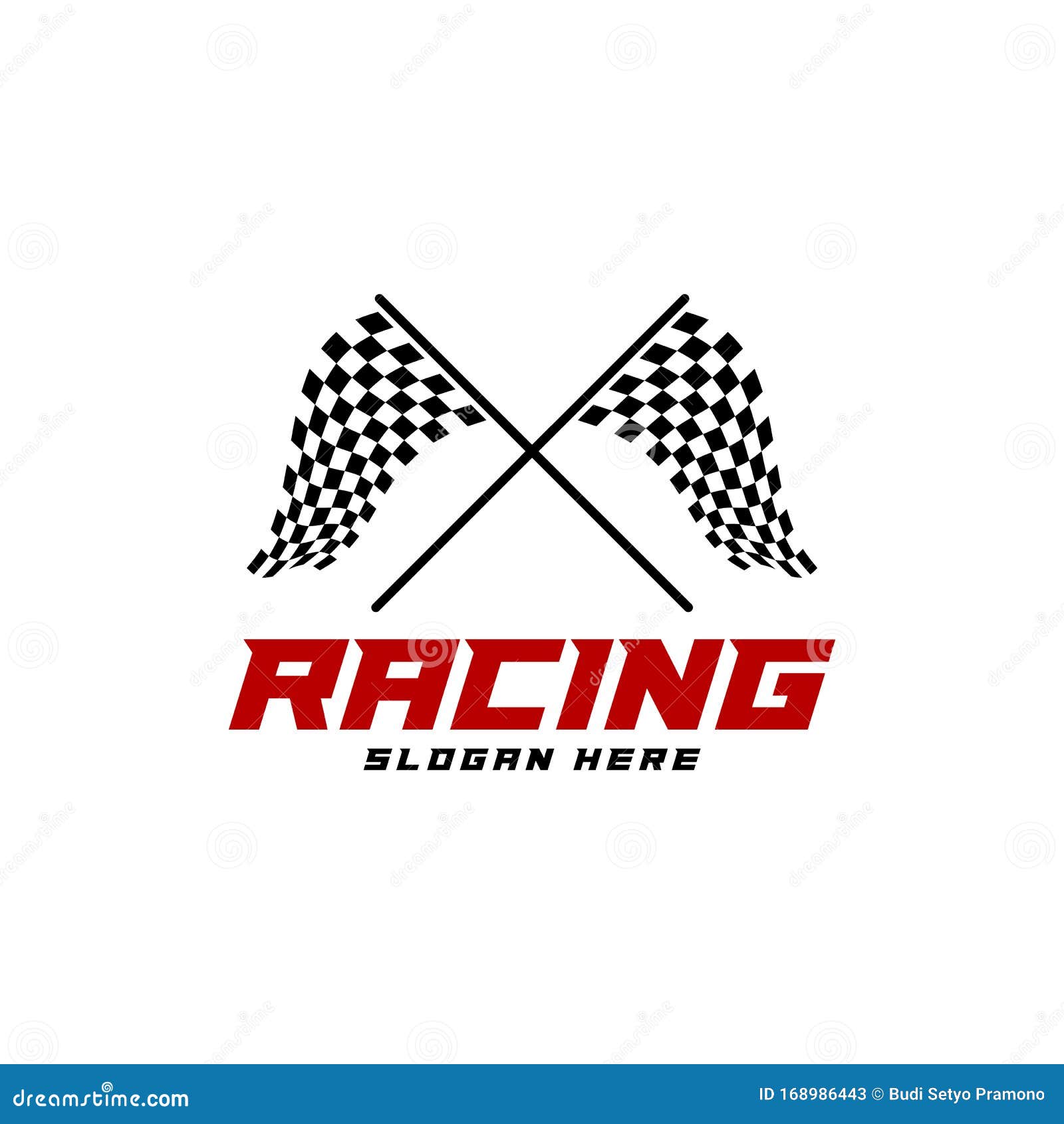 Race Flag Logo Icon, Racing Logo Concept, Modern Simple Design ...