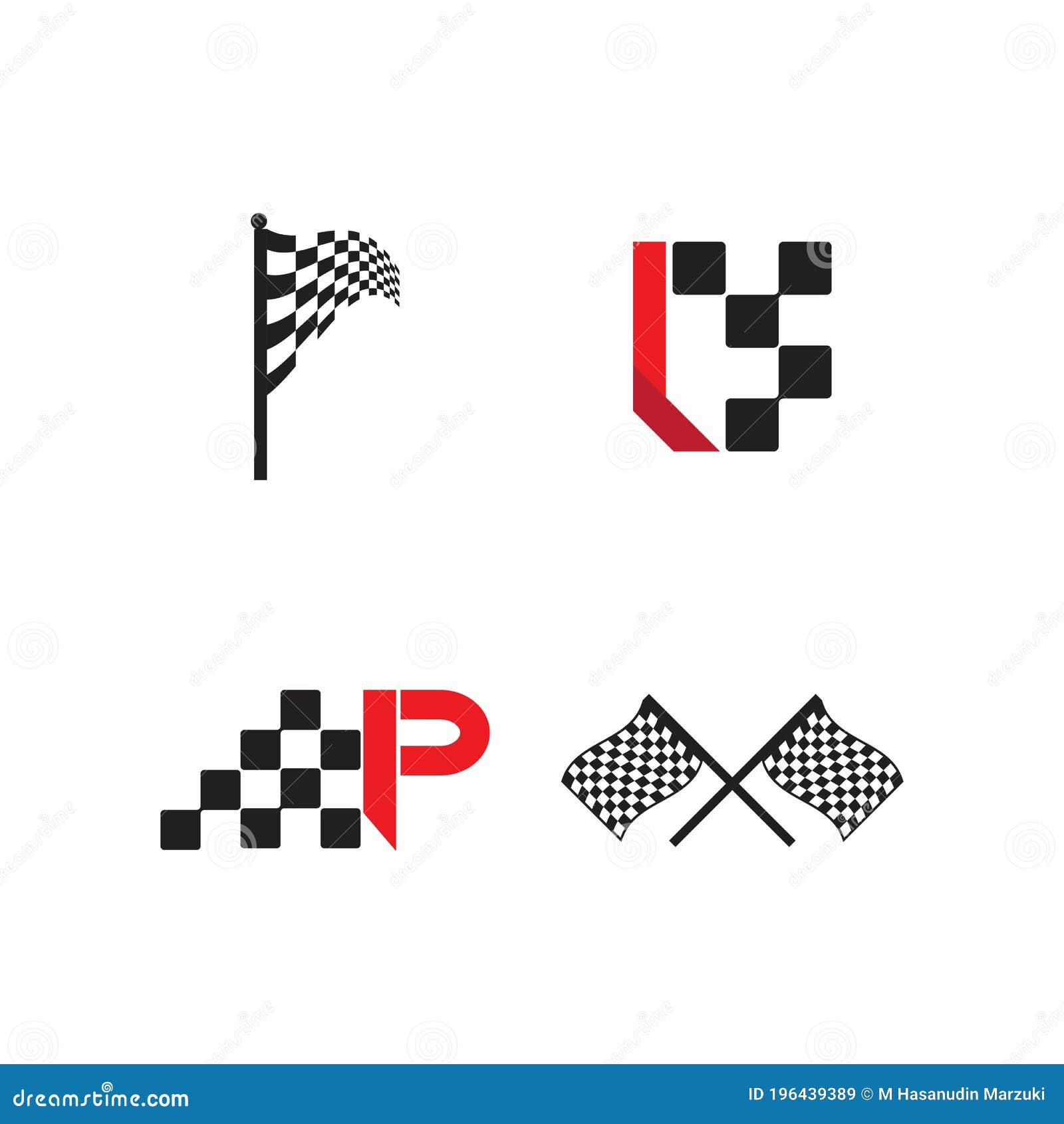 Race flag logo stock vector. Illustration of motion - 196439389