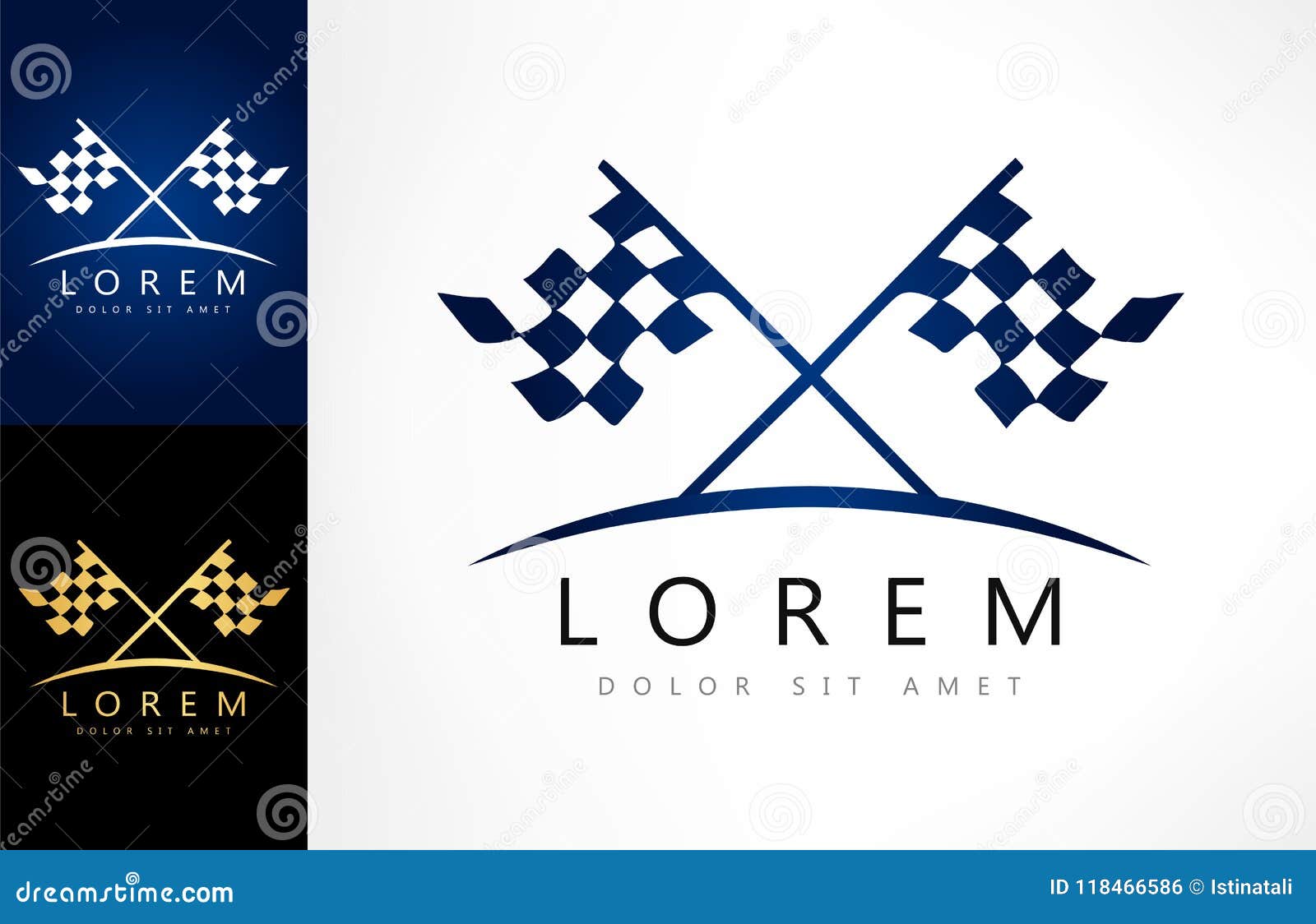 Car Racing Logos With Flags