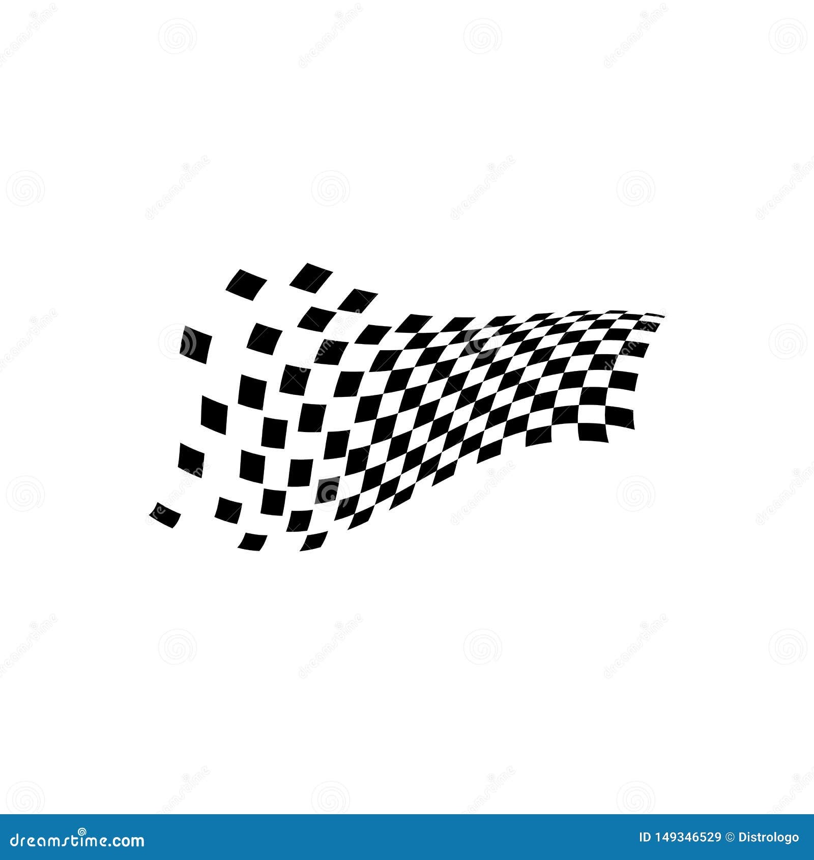 Race Flag Vector Icon Symbol. Simple Design Checkered Flag Logo ...