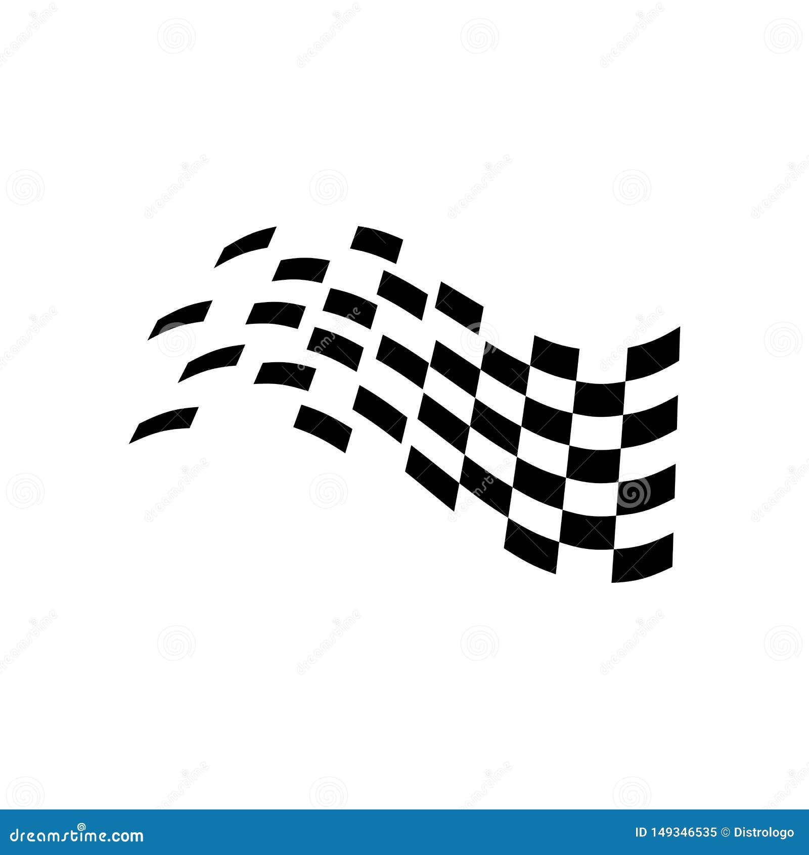 Race Flag Vector Icon Symbol. Simple Design Checkered Flag Logo ...