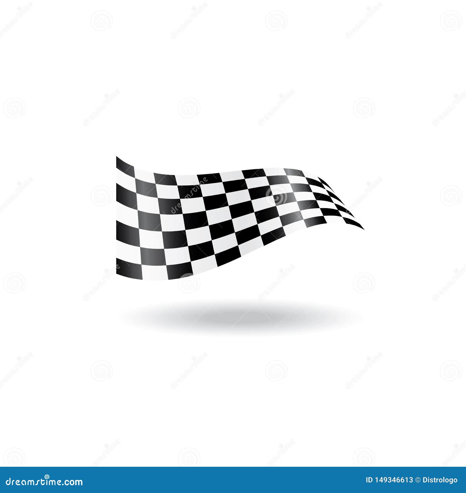 Race Flag Vector Icon Symbol. Simple Design Checkered Flag Logo ...