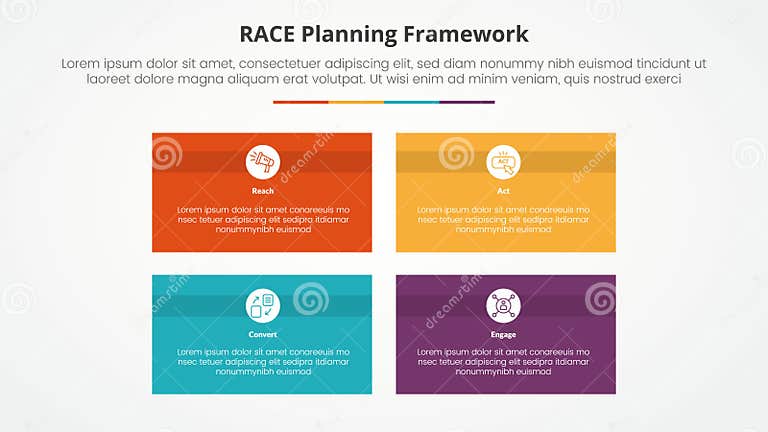 RACE Framework Infographic Concept for Slide Presentation with ...