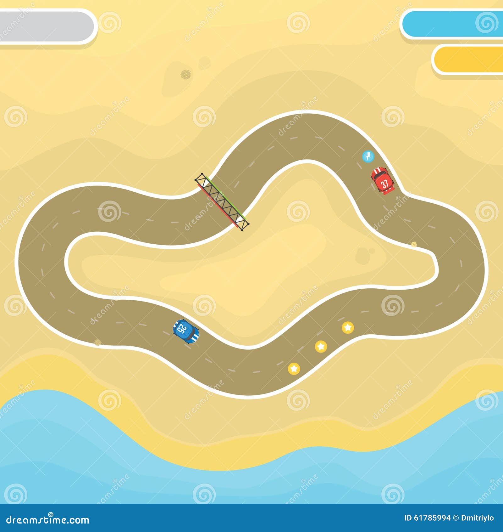 Race game desert landscape stock vector. Illustration of activity ...