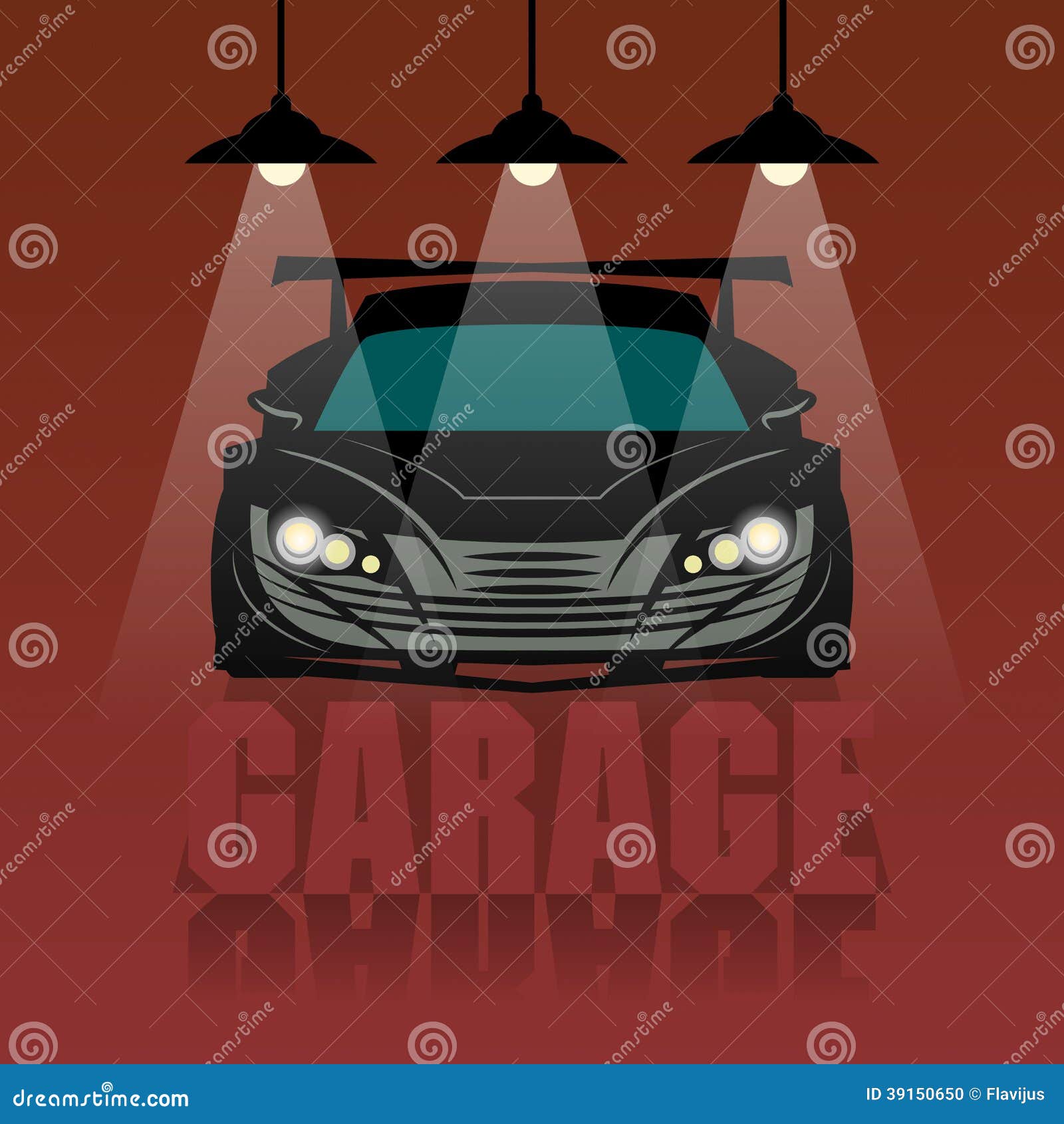 Race garage background stock vector. Illustration of dimensions - 39150650