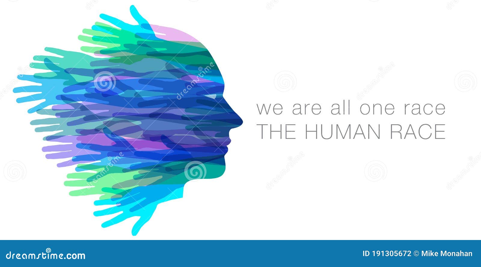 We are All One Race. the Human Race Stock Vector - Illustration of ...