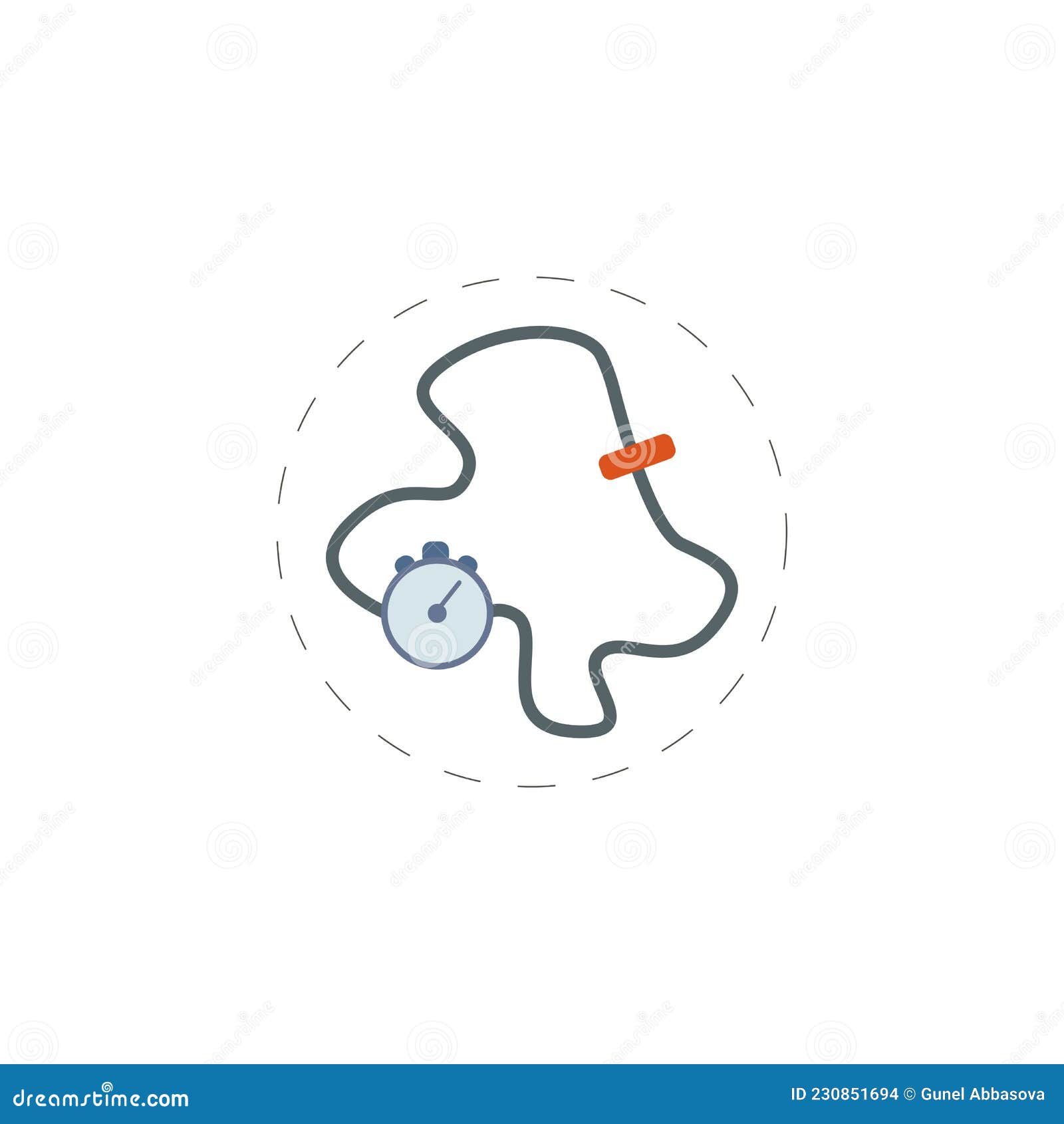 Race Lap Time Clipart. Race Track Isolated Flat Icon Stock Vector ...