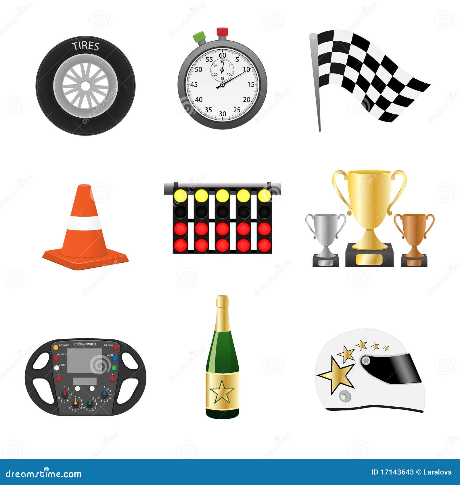 Race objects icons stock vector. Illustration of road - 17143643