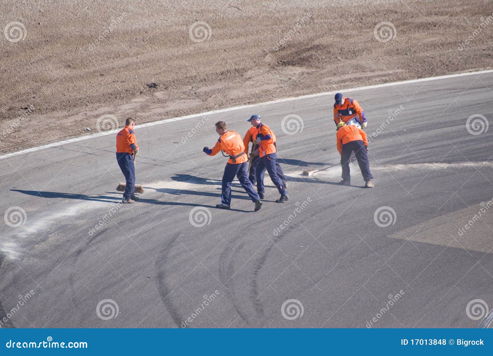 Race Officials Cleaning Track Editorial Stock Photo - Image of drive ...