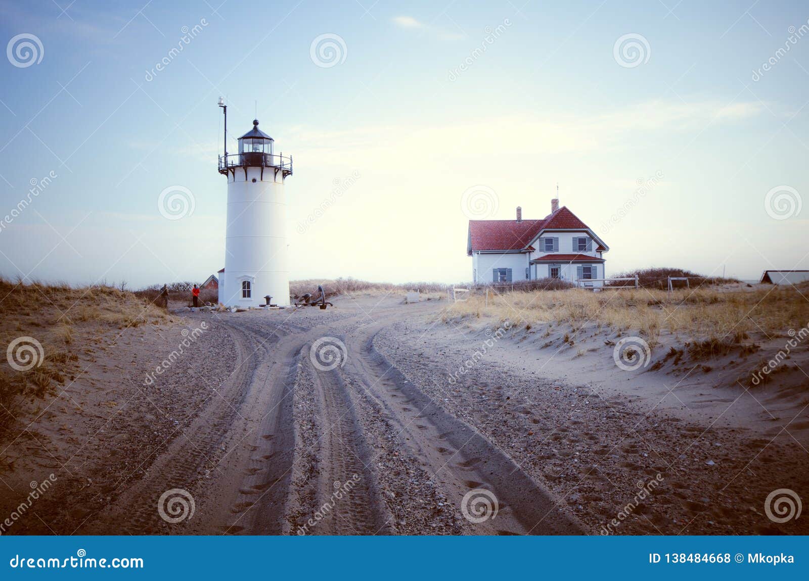 Race Point Lighthouse on Cape Cod National Seashore Stock Photo - Image ...