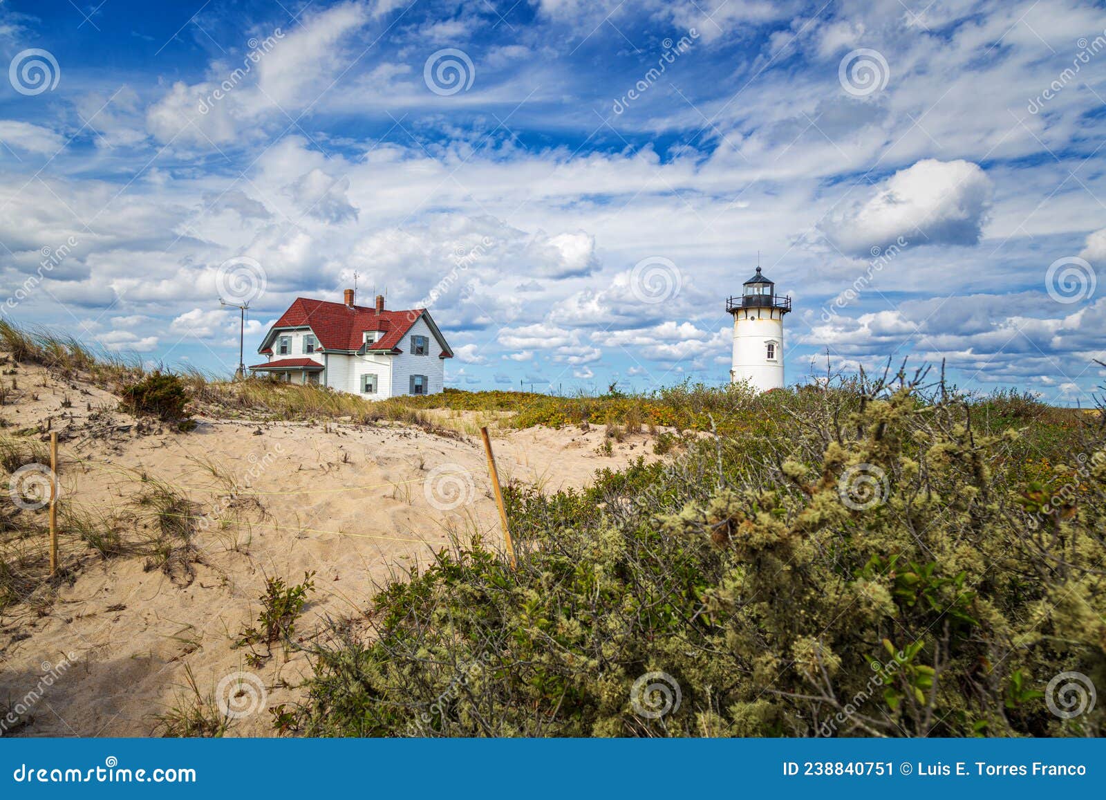 Race Point Lighthouse in Cape Cod Stock Image - Image of america, light ...