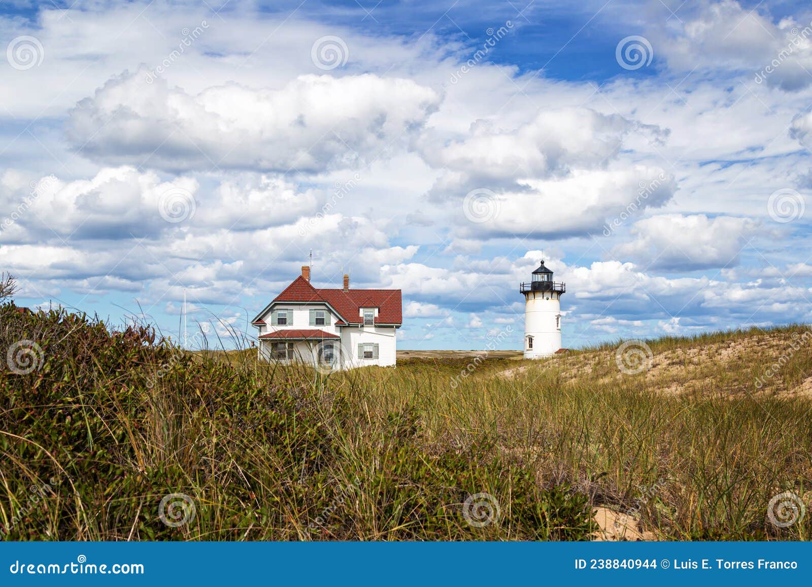 Race Point Lighthouse in Cape Cod Stock Photo - Image of navigation ...