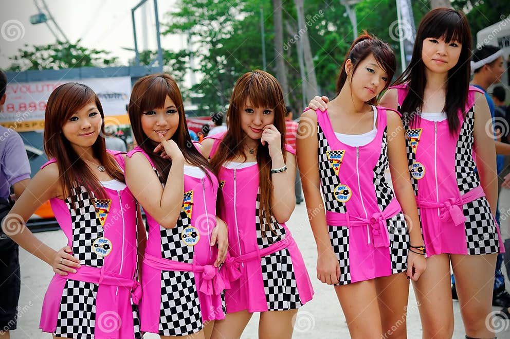 Race Queens Posing at Formula Drift 2010 Editorial Photography - Image ...