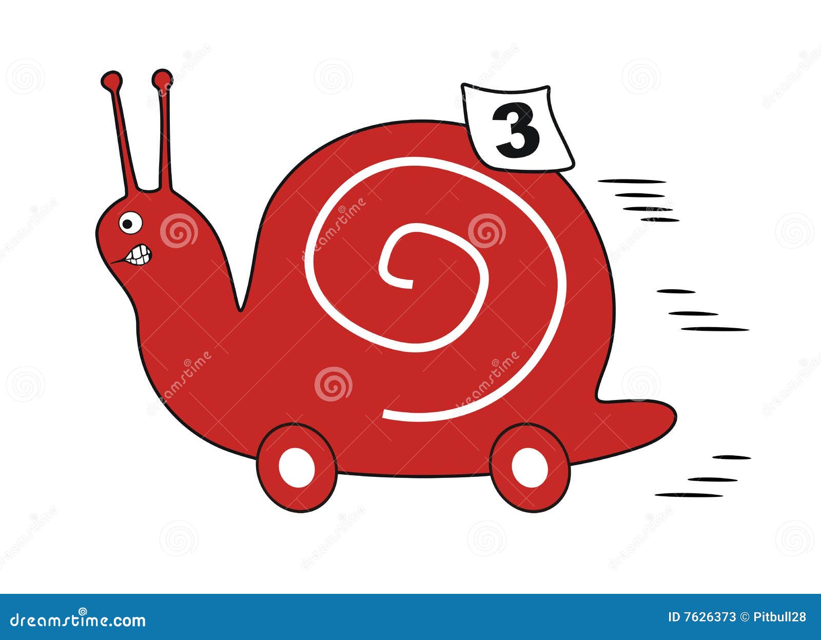 Race snail stock illustration. Illustration of character - 7626373