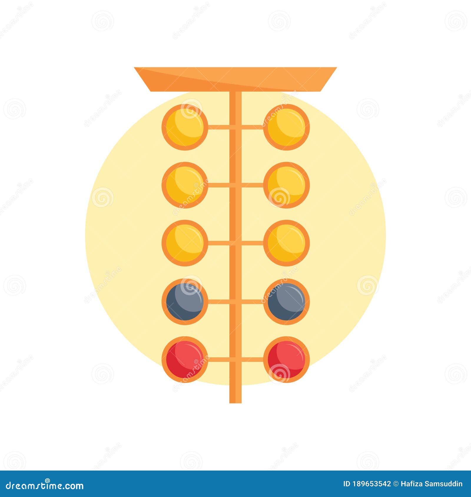 Race Start Lights. Vector Illustration Decorative Design Stock Vector ...