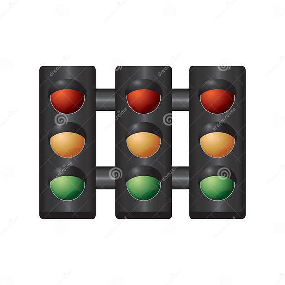 Race Start Lights. Vector Illustration Decorative Design Stock Vector ...