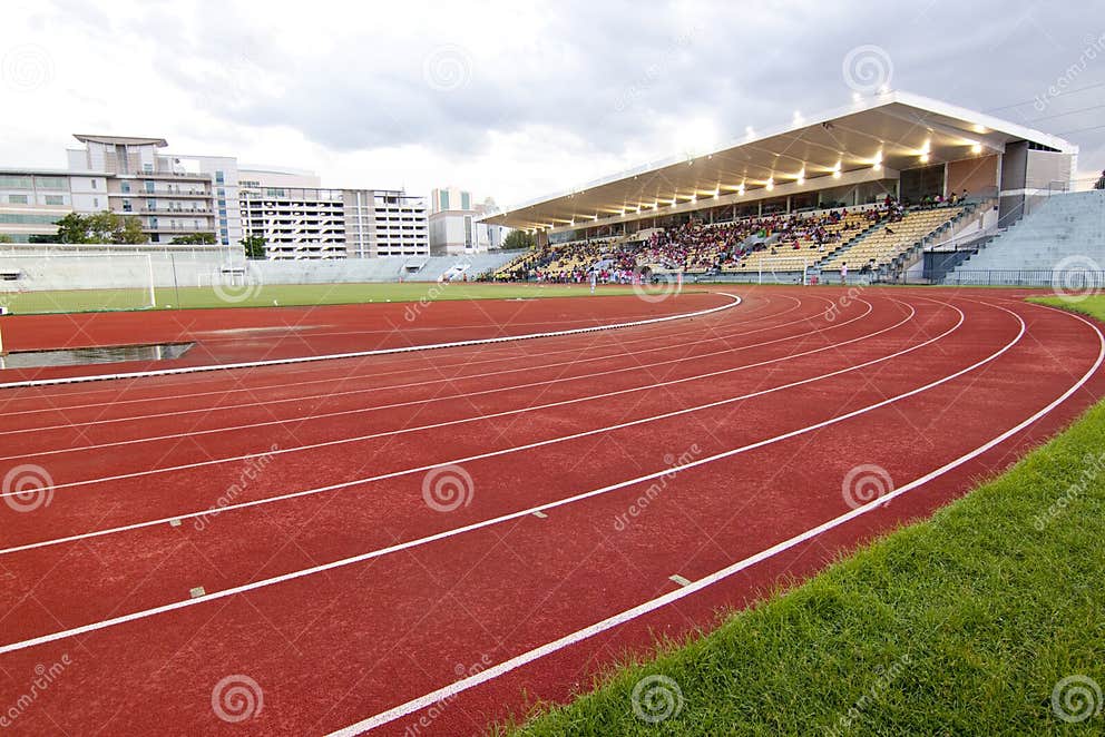 Race Track in Chula Stadium Stock Image - Image of system, football ...