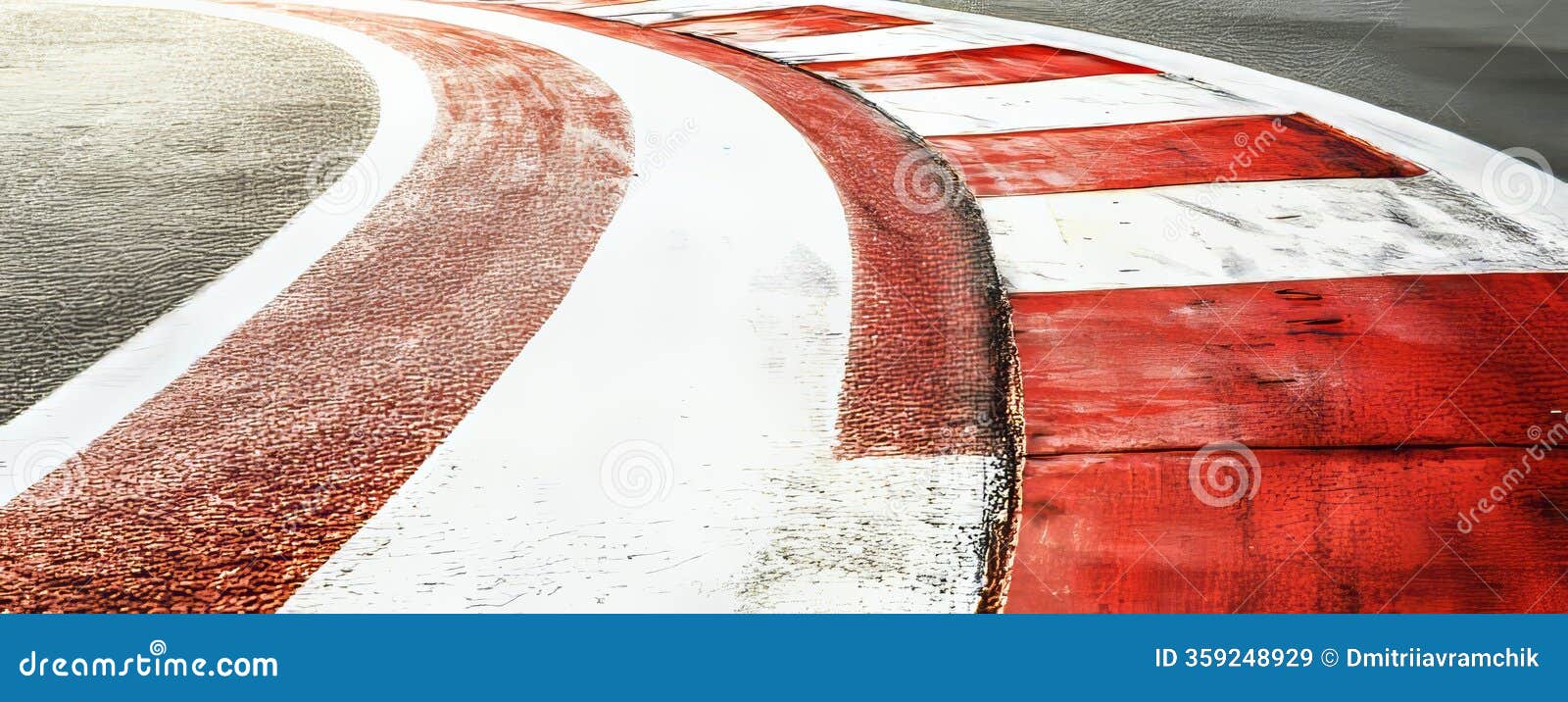 A Race Track Displaying a Sharp Curve and Skid Marks, Cut Out Stock ...