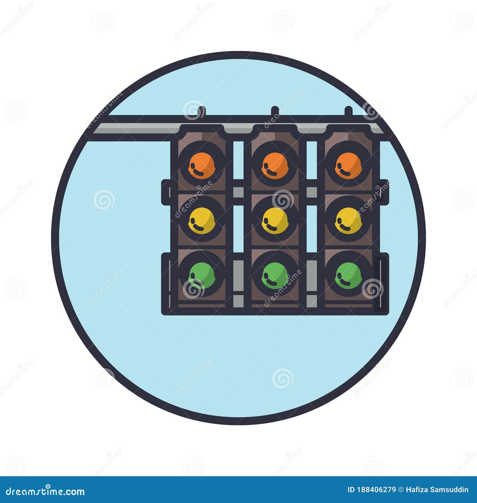 Race Track Lights. Vector Illustration Decorative Design Stock Vector ...