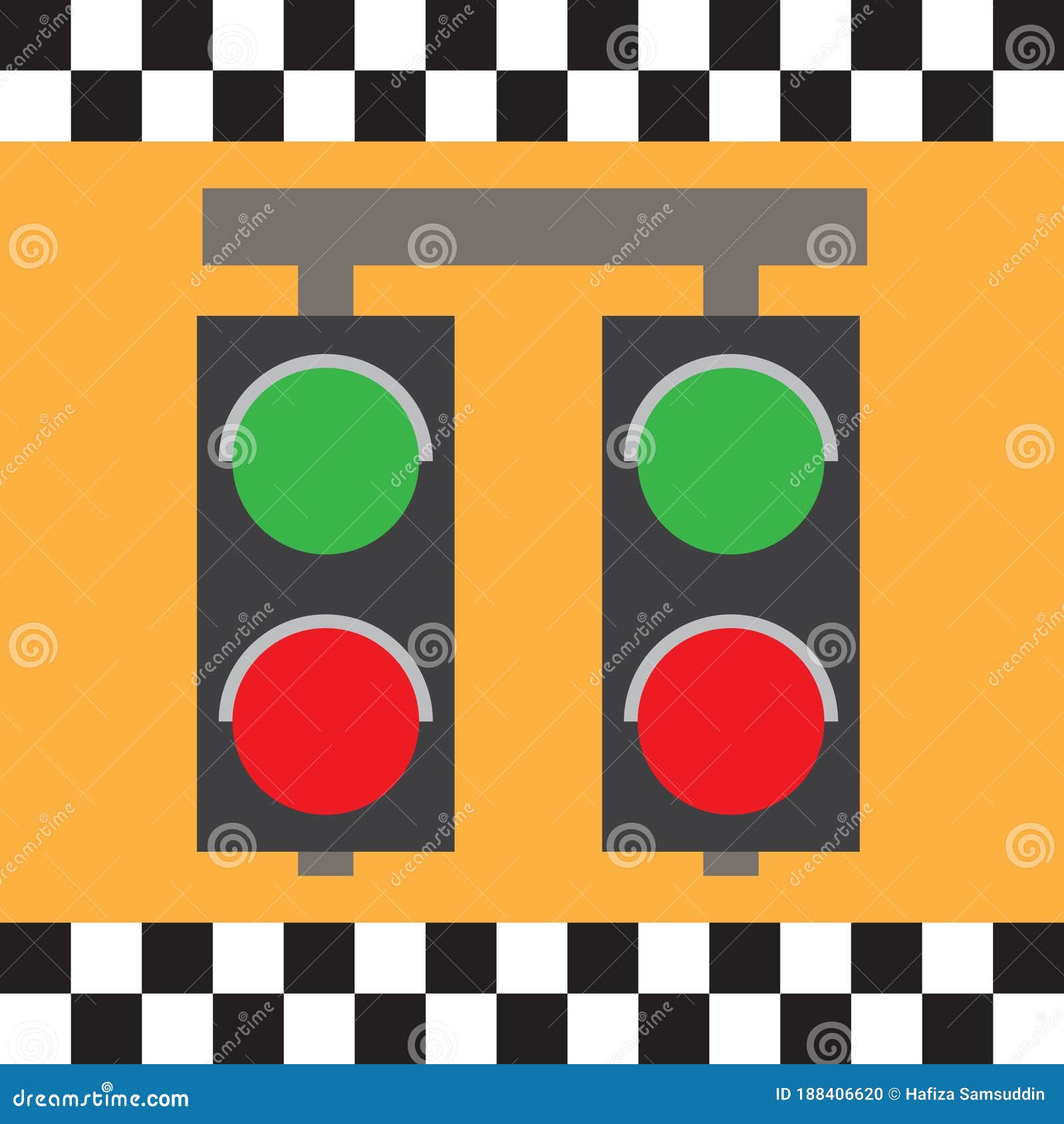 Race Track Lights. Vector Illustration Decorative Design Stock Vector ...